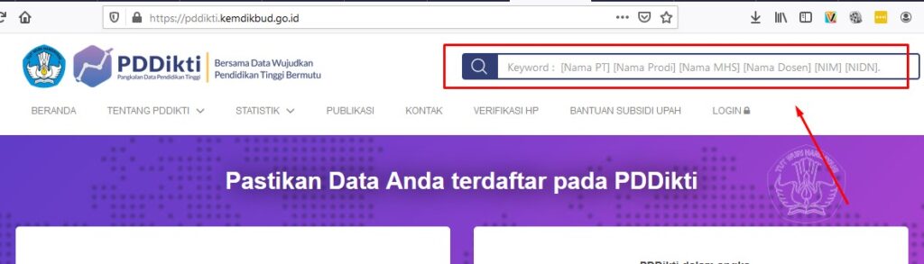 Cara mencetak (print out) terdaftar dipangkalan data perguruan tinggi – Alumni